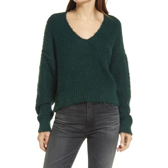 Free People | Other | Free People Theo Vneck Droppedshoulder Sweater In ...